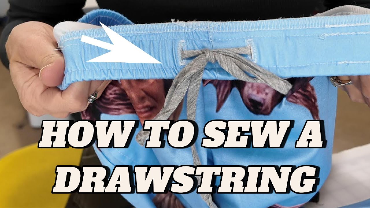 How To Sew A Drawstring into Sweatpants - YouTube