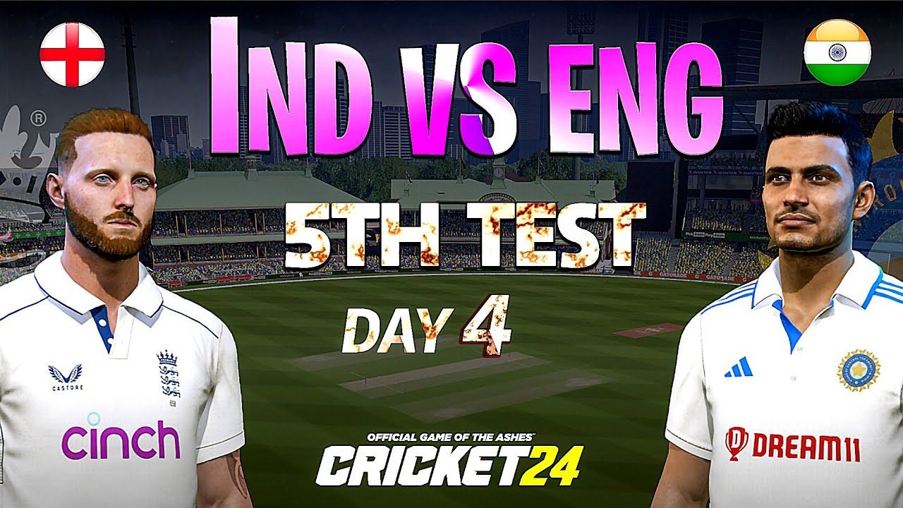 England vs India 5th Test Day 4 | Cricket 24 | FULL MATCH || IND TOUR ...