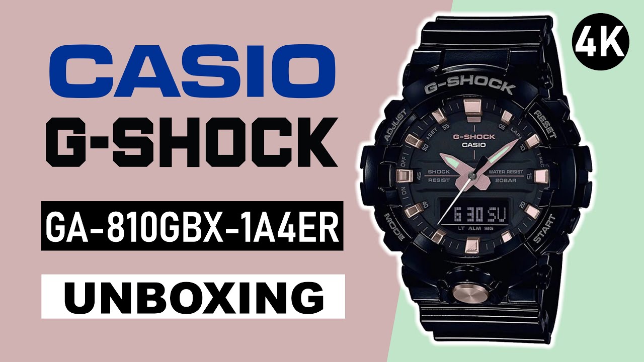 Casio G-Shock GA-810GBX-1A4ER Unboxing 4K - YouTube
