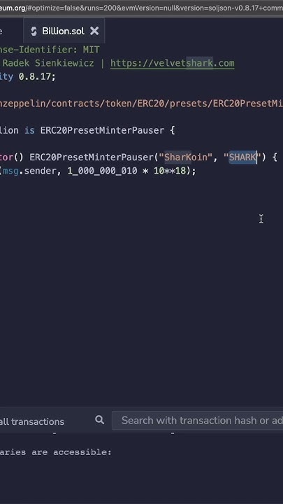 How to create ERC20 token in 6 lines of code - YouTube