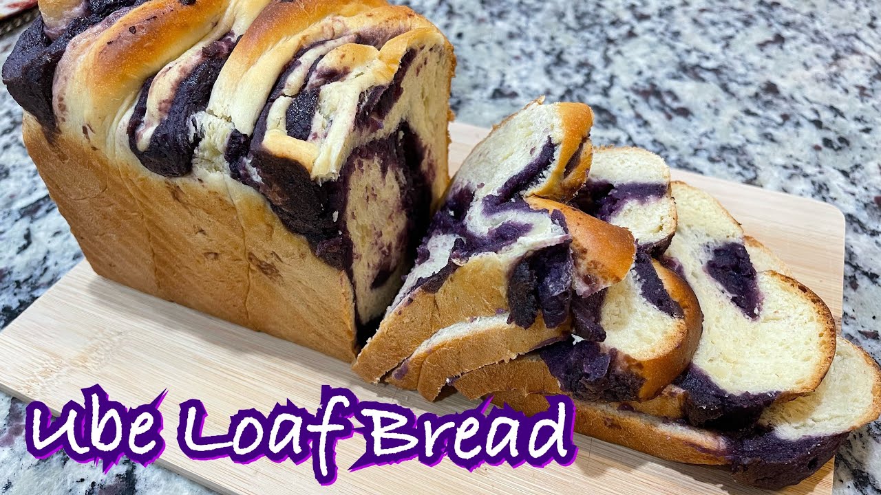 UBE LOAF BREAD / soft and fluffy bread filled with creamy real ube ...