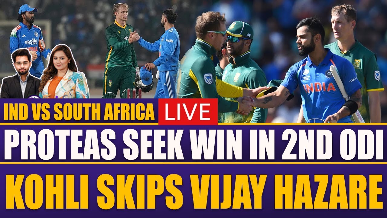 LIVE | IND vs SA: Proteas Seek Win in 2nd ODI | Kohli Skips Vijay ...