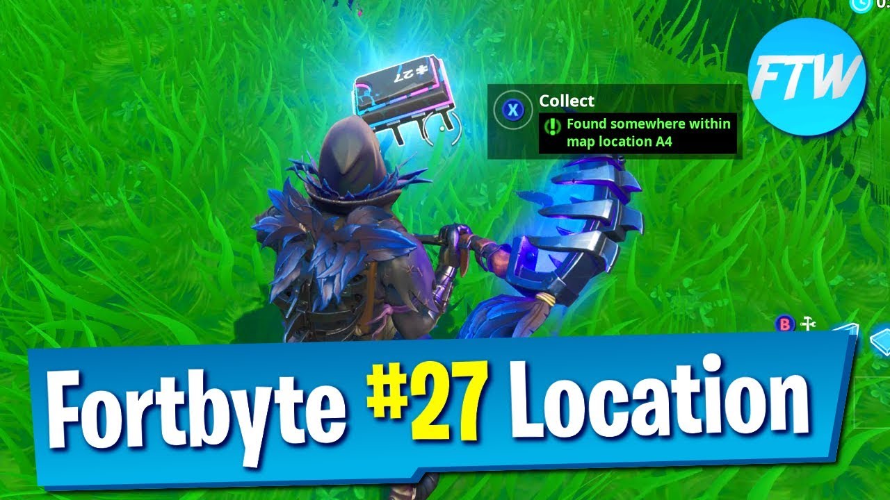 Fortbyte #27 Location (Found Somewhere Within Map Location A4) - YouTube