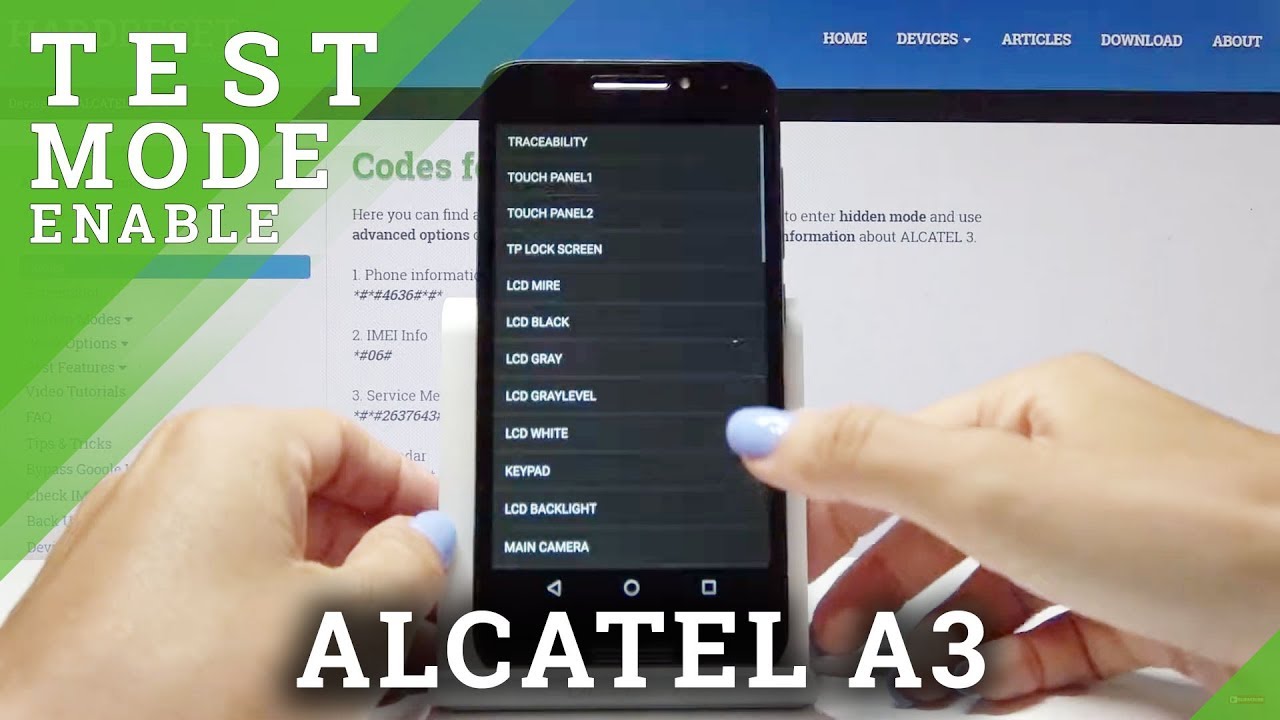How to Boot into Test Mode in Alcatel A3 - Service Menu in Alcatel ...