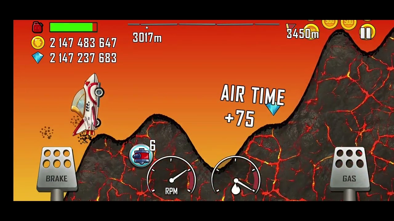 Hill climb racing volcano 3736m - YouTube