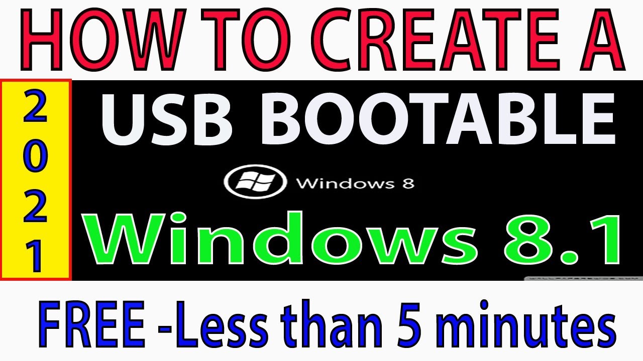 How to Create a Windows 8.1 USB Bootable - YouTube