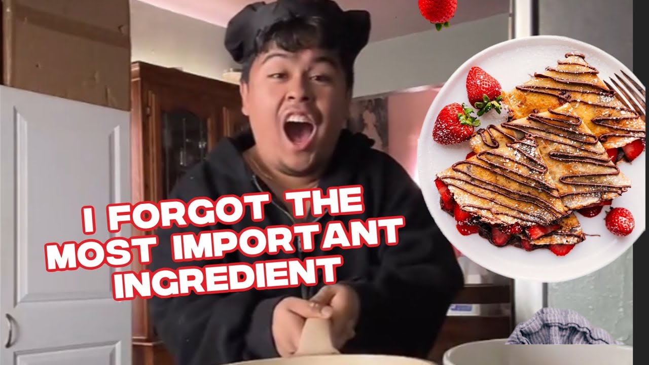 8/23 Benjy makes Crepes for the first time live - YouTube