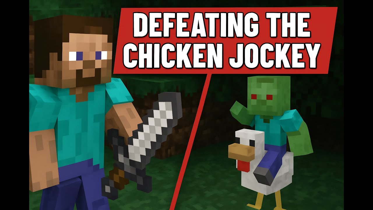 How to Summon and Defeat the CHICKEN JOCKEY in Minecraft - YouTube