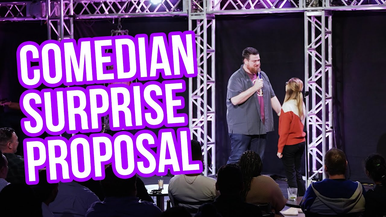 Surprise Proposal From Comedian During Show! - YouTube