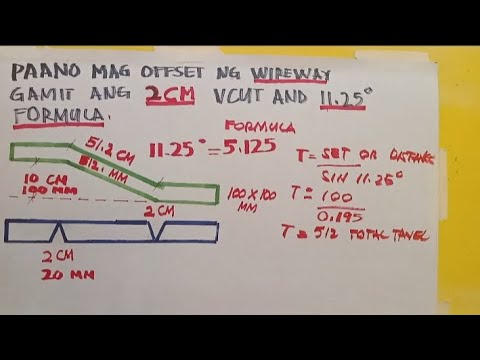 PAANO MAG OFFSET NG WIREWAY GAMIT ANG 2CM VCUT AND 11.25° FORMULA - YouTube