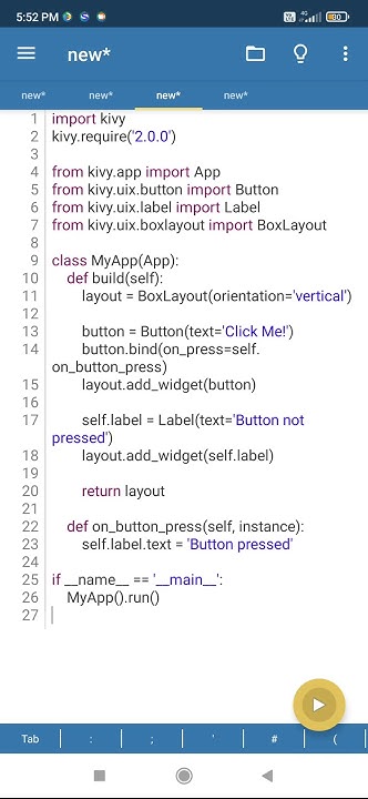 Kivy module python created one simple app by 10th class boy - YouTube