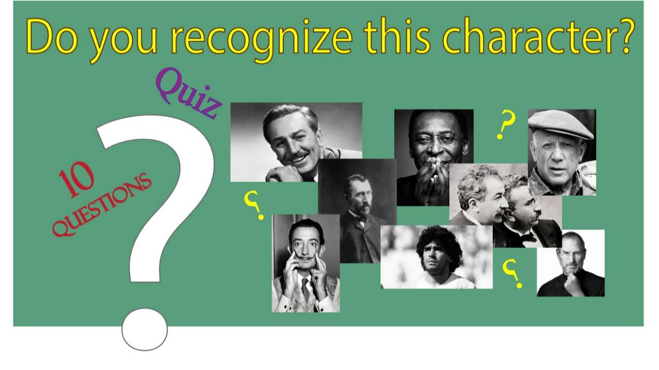 Do you know the name of all these 10 famous people? - YouTube