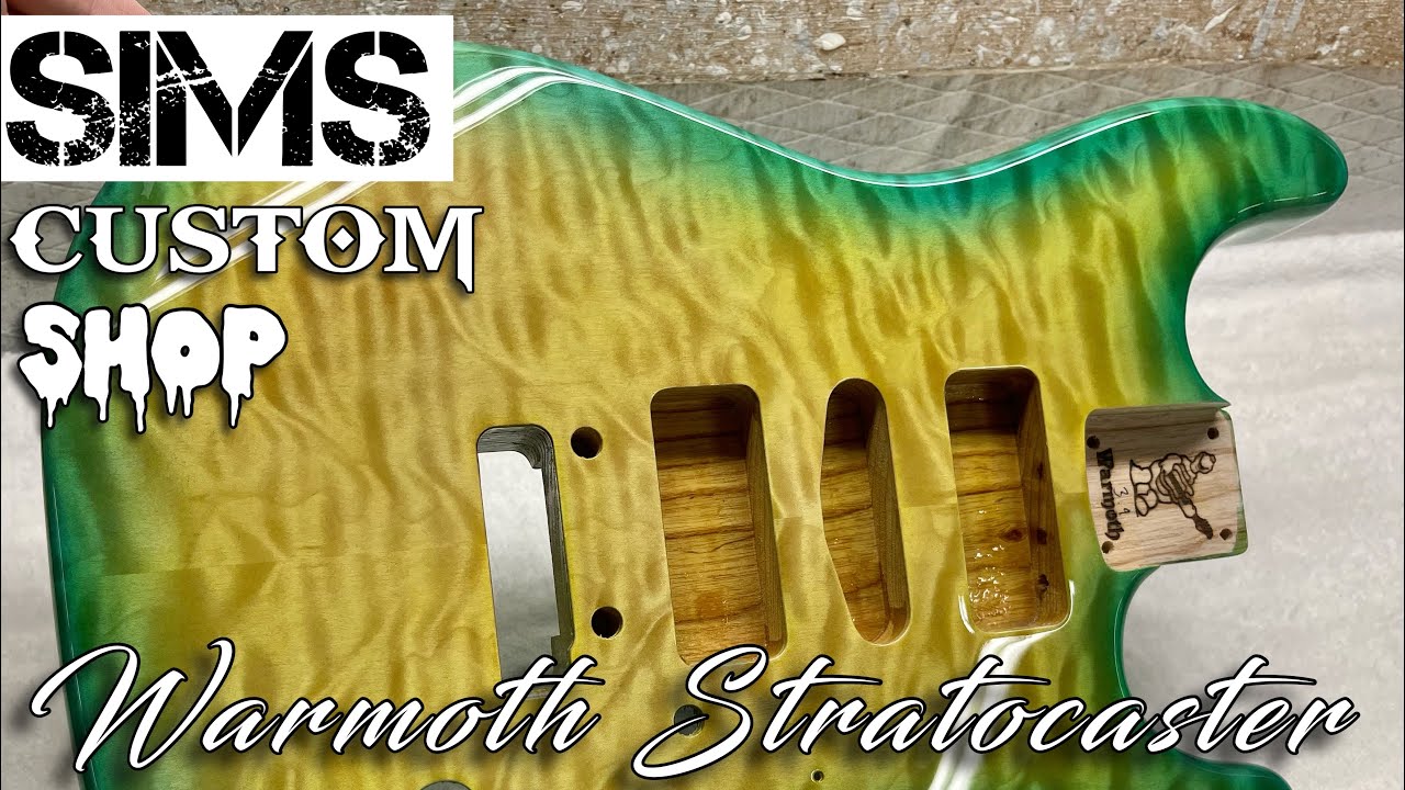 Warmoth Stratocaster body - 5A Quilted Maple with Caribbean burst by ...