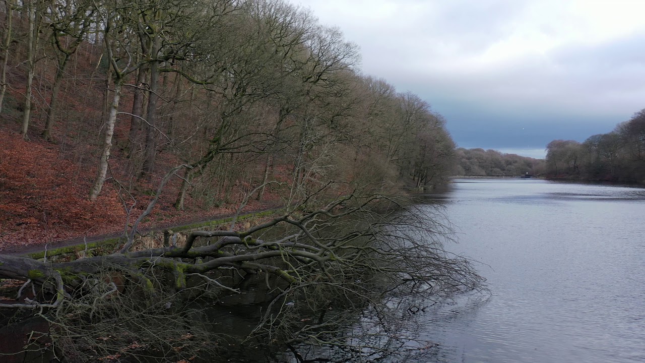 Chellow Dean top reservoir from the air - YouTube