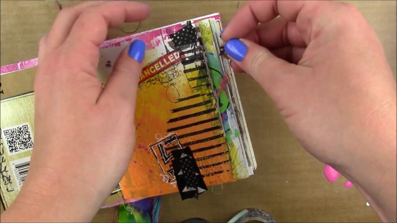 Mark Making Art Journal Page - YouTube