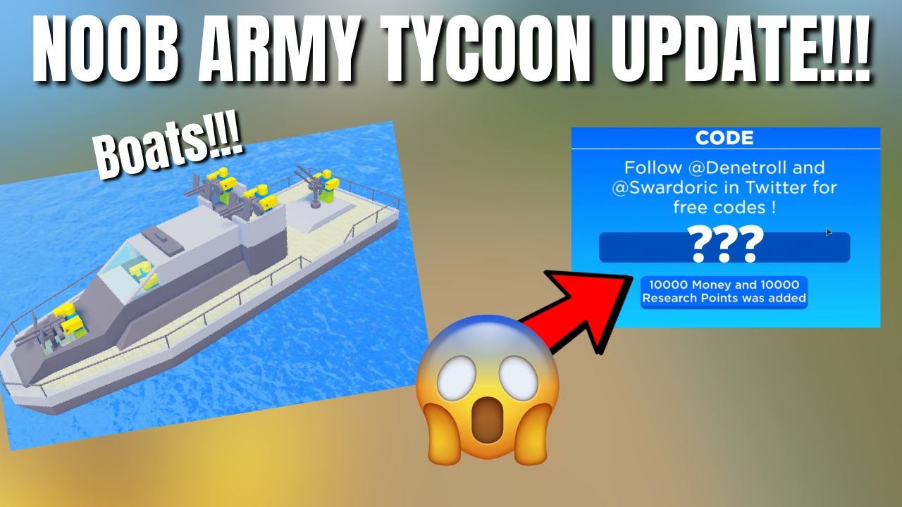 BOATS!!! - NOOB ARMY TYCOON UPDATE! - YouTube