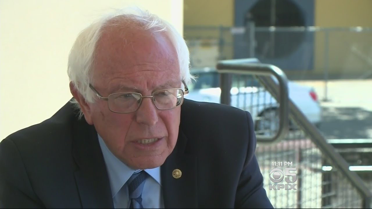 Bernie Sanders Speaks With KPIX 5 Reporter Juliette Goodrich - YouTube