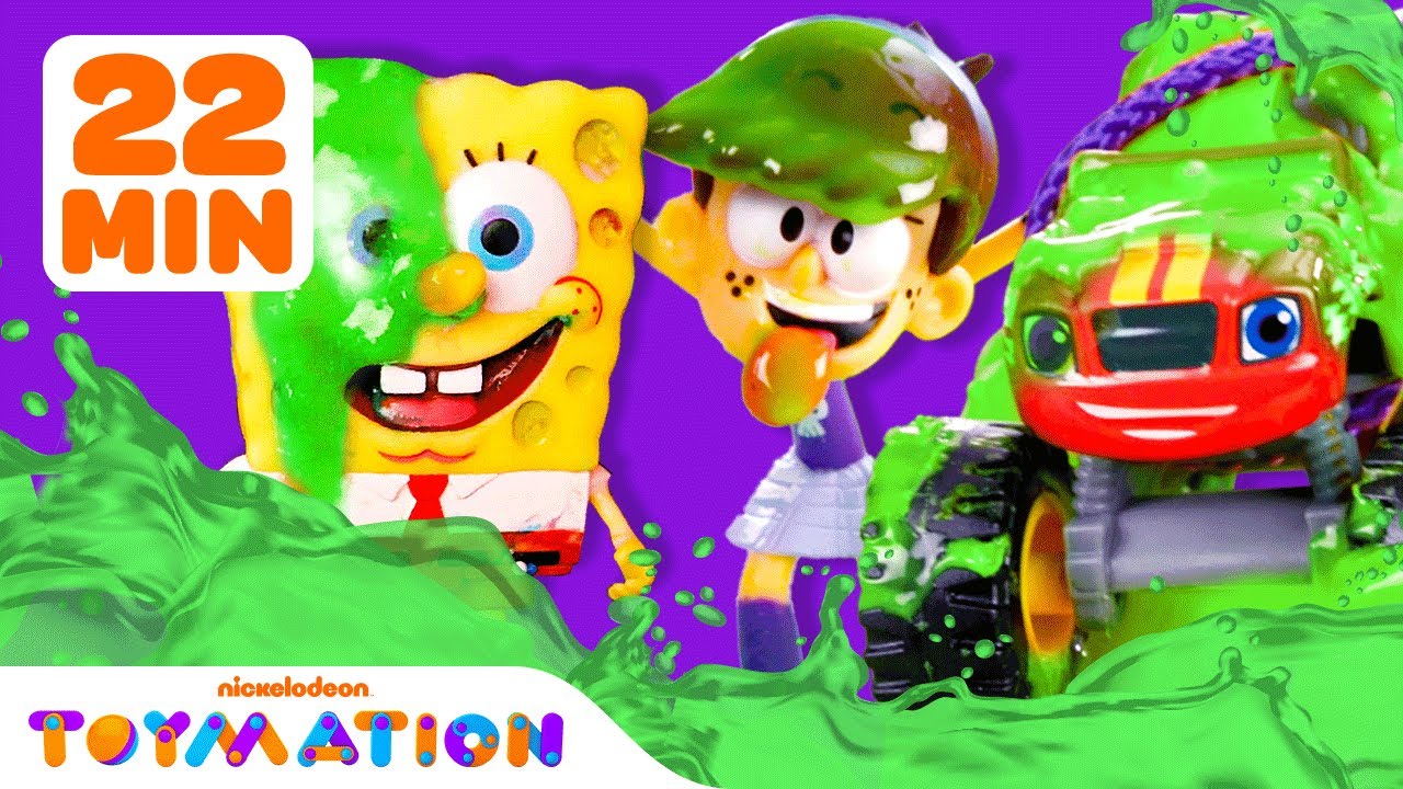 TOP Slime Moments w/ Blaze, SpongeBob, and TMNT Toys! | 22 Minute ...