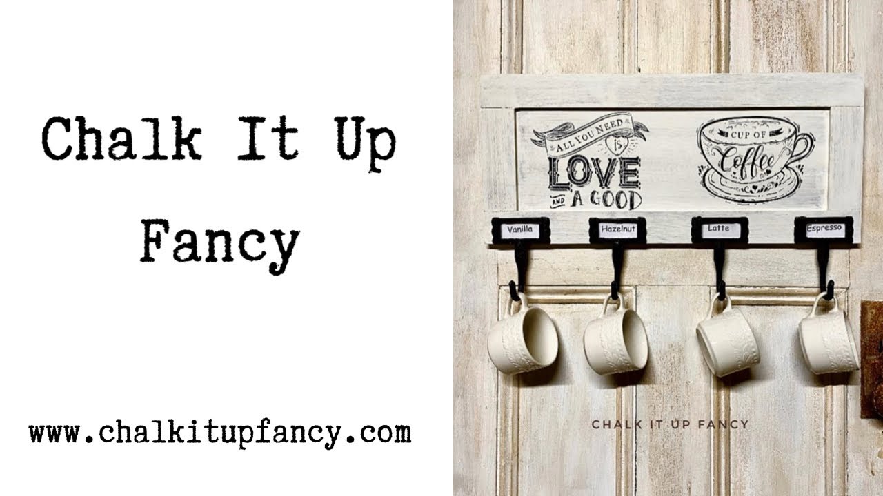 DIY Coffee Bar Sign / Mug Rack - YouTube