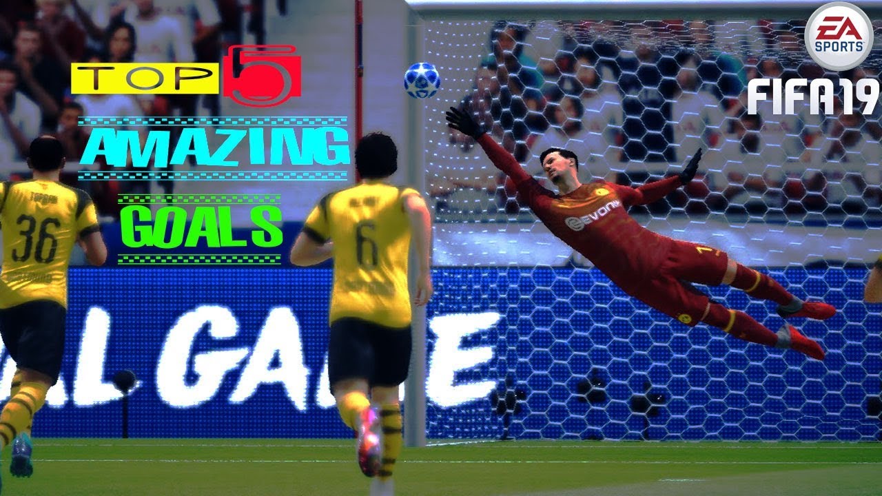 TOP 5 AMAZING GOALS FIFA 2019 gameplay - YouTube