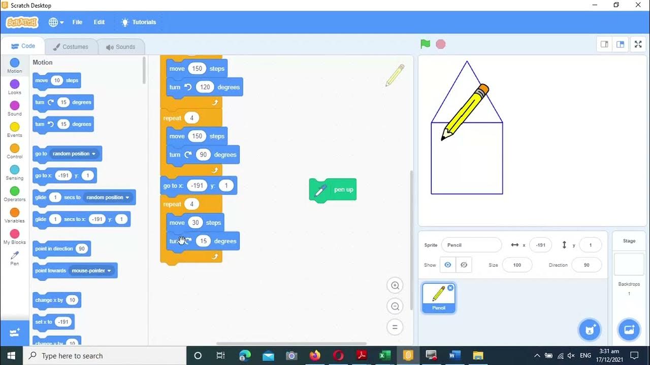Drawing house by Scratch - YouTube