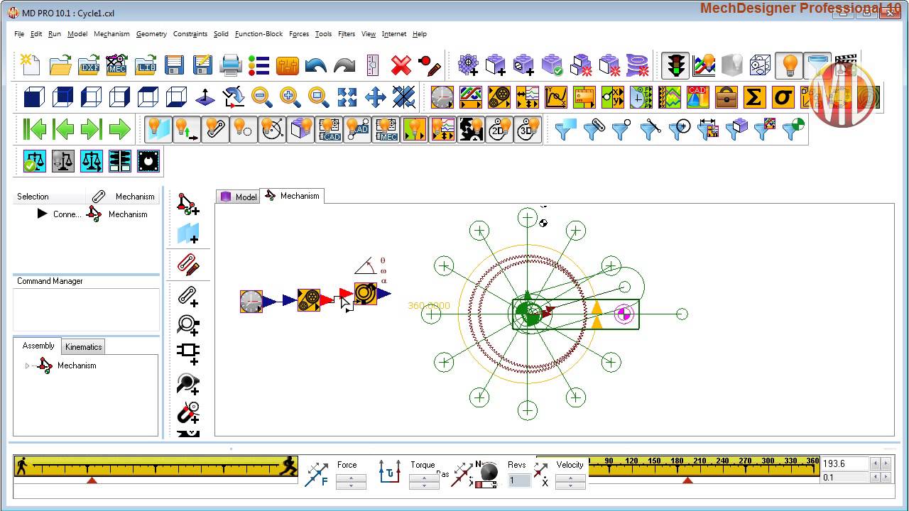 MechDesigner Software : Design of Cycloidal Gear Reducer with ...