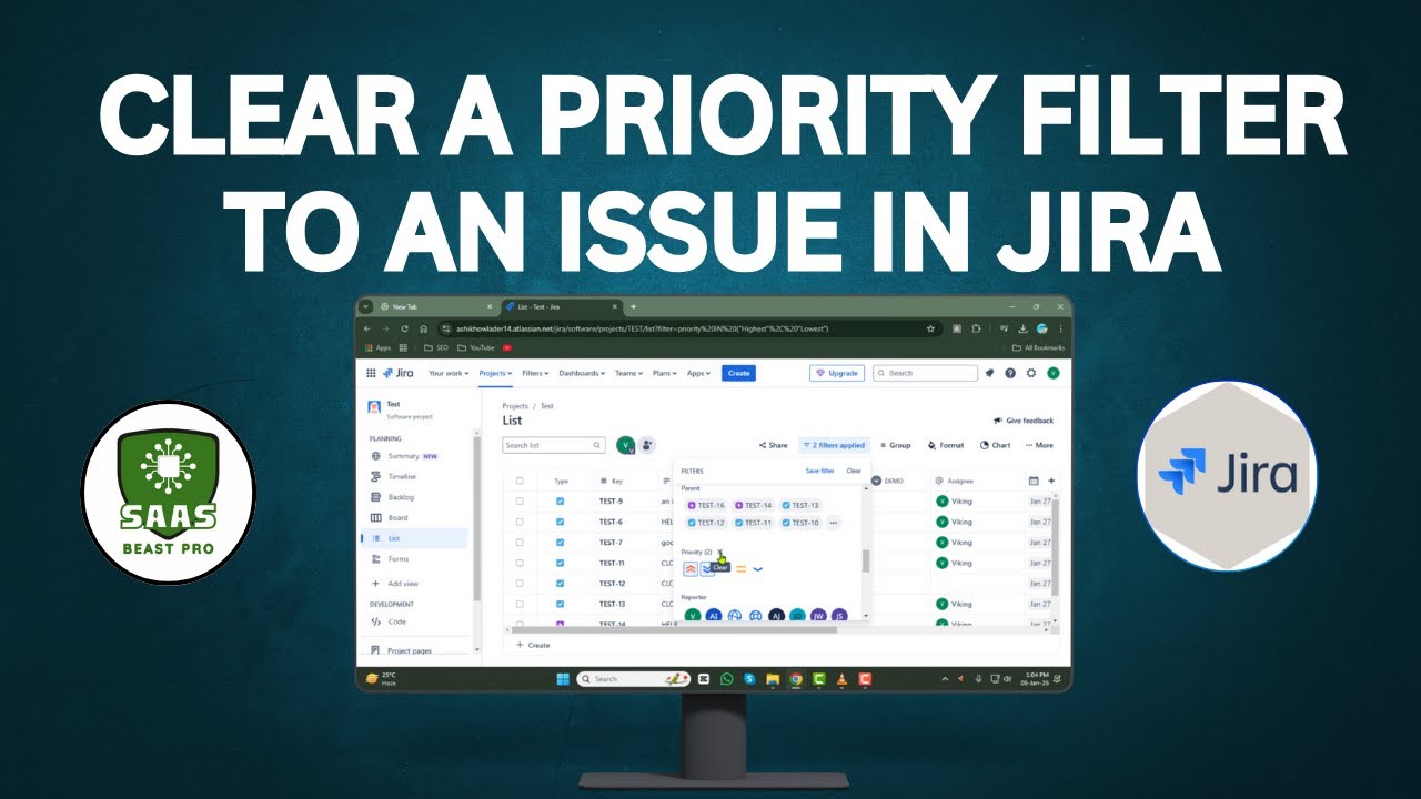 How to Clear a Priority Filter to an Issue in Jira - {2025} - YouTube
