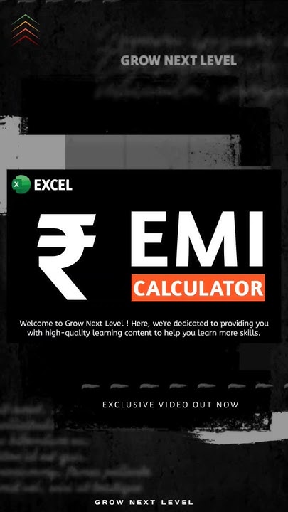 Calculate Monthly EMI | Excel Tips And Tricks #excel #excelformulahacks - YouTube