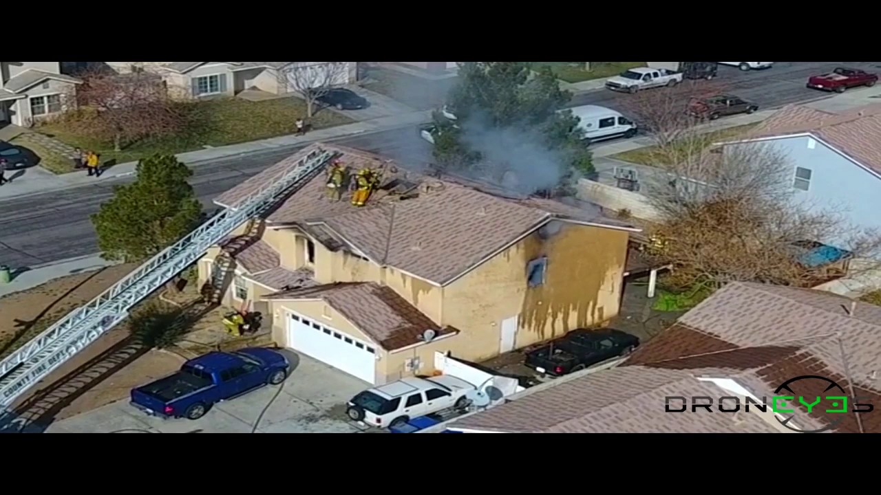 House Fire- Footage Captured by Drone - YouTube