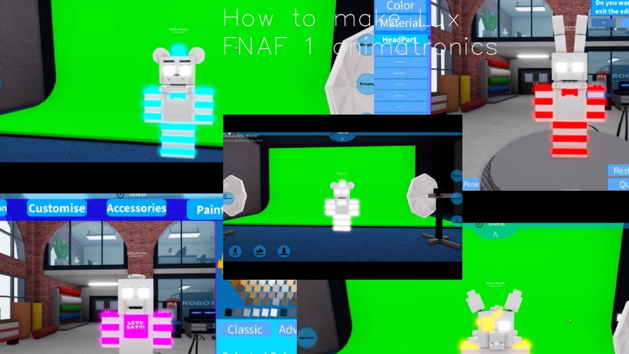 How to make Lux Fnaf 1 animatronics (Roblox Animatronic World) - YouTube