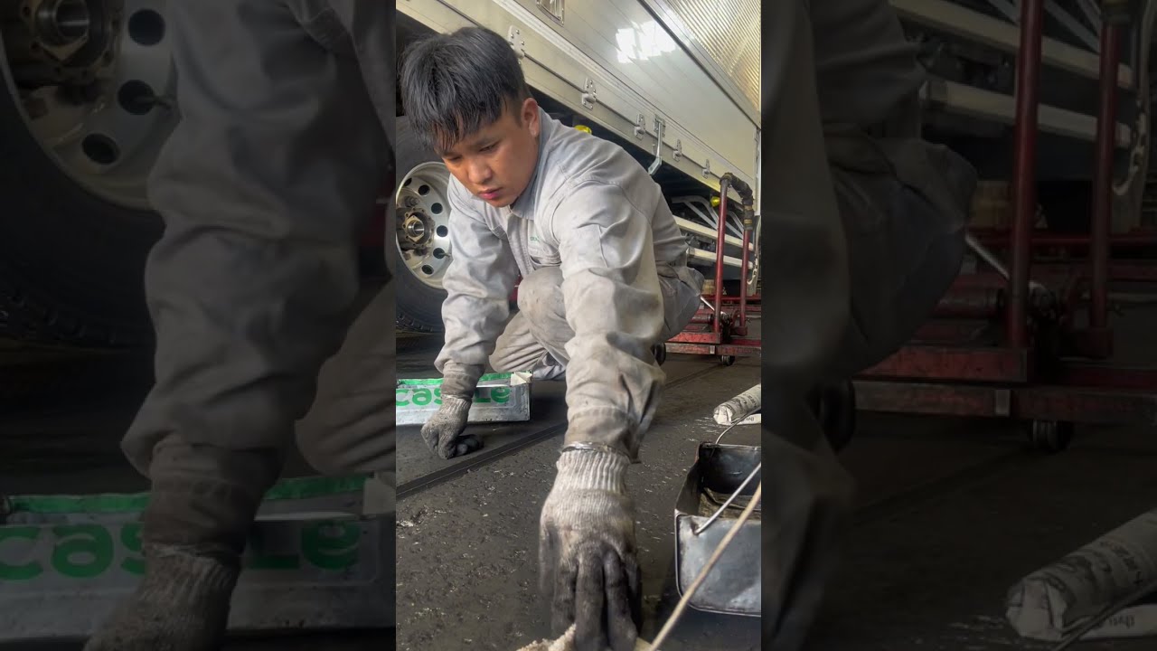 Auto mechanic job in japan || Isuzu truck mechanic doing syaken full ...
