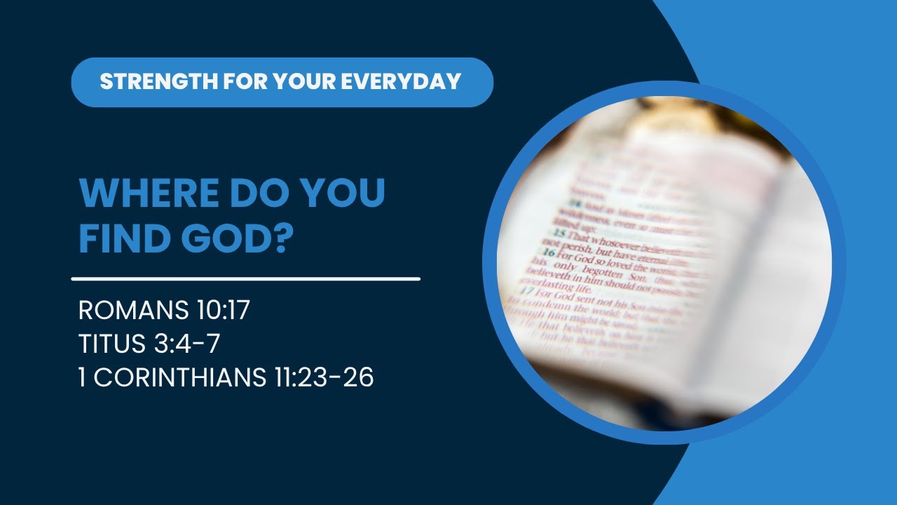 Where Do You Find God? - YouTube