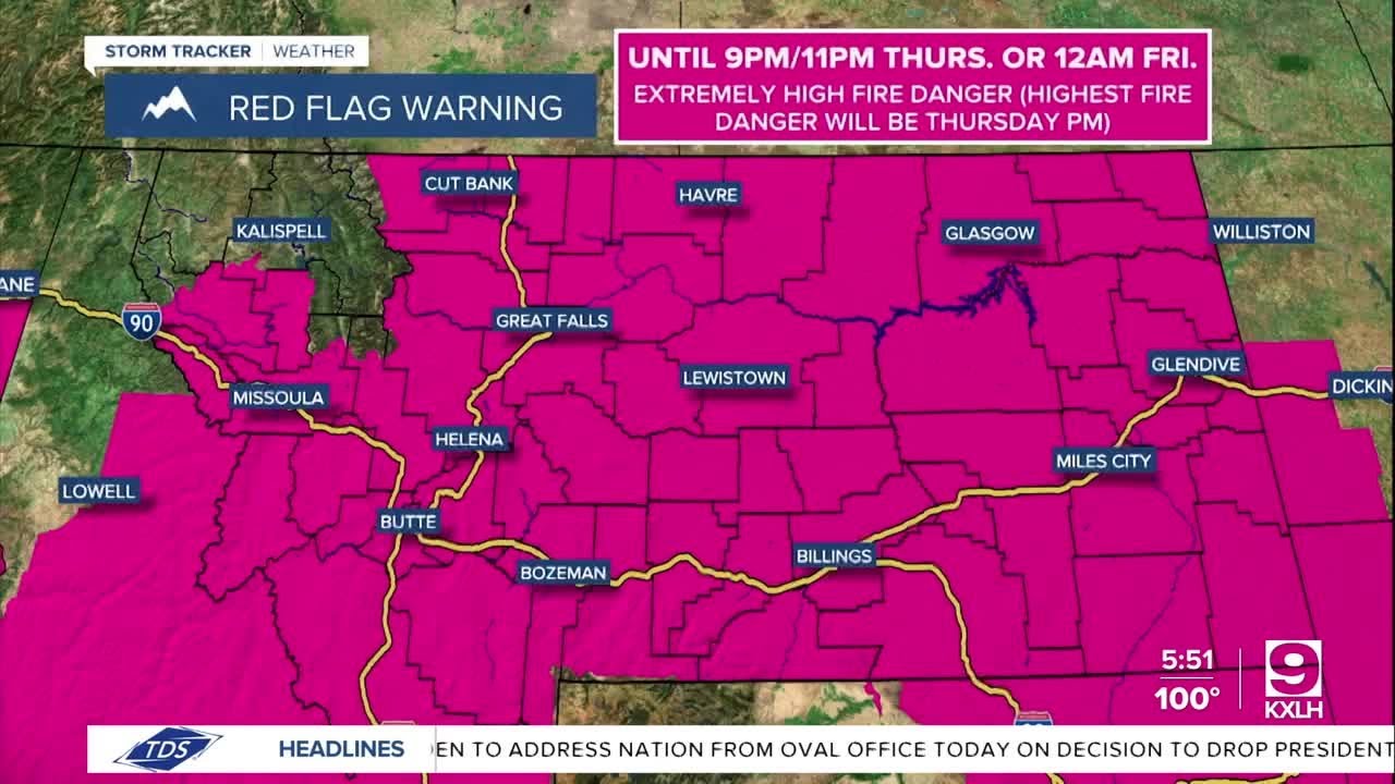 Extremely high fire danger on Thursday - YouTube