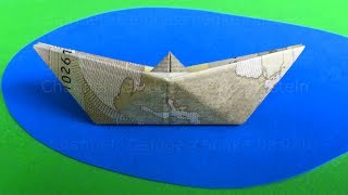 Geldscheine falten Boot ⛵ Geld falten Schiff - Einfache... | Doovi