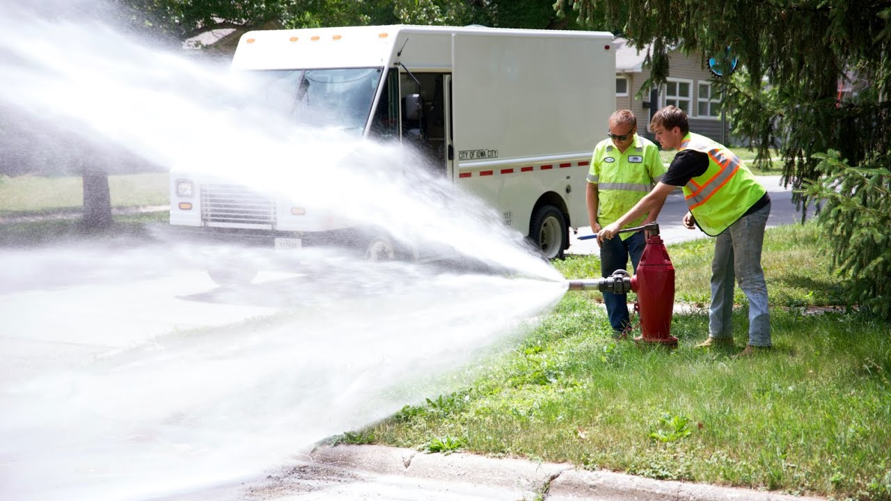 Hydrant Flushing and Maintenance Program - YouTube