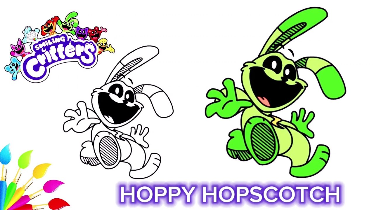 How to draw HOPPY HOPSCOTCH Smiling Critters - Poppy Playtime - YouTube