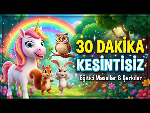 30 Dakika Kesintisiz Eğitici Çizgi Film ve Çocuk Şarkıları 🦄 Unicorn Işıltı