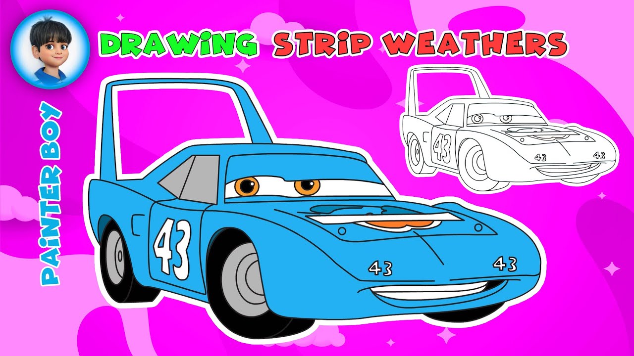 how to draw strip weathers - cars - YouTube