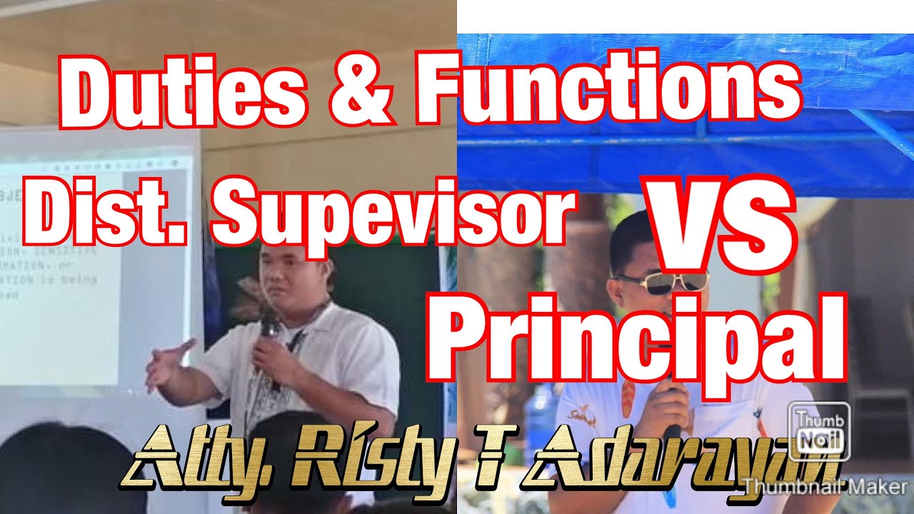 VIRAL. Duties of District Supervisors vs Principals - YouTube