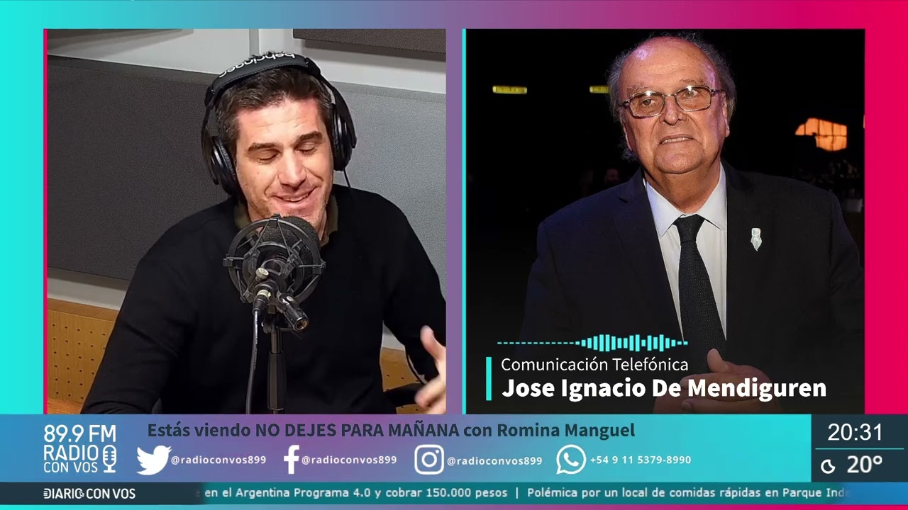 José Ignacio De Mendiguren - Ex Ministro de Producción | No Dejes Para Mañana - YouTube