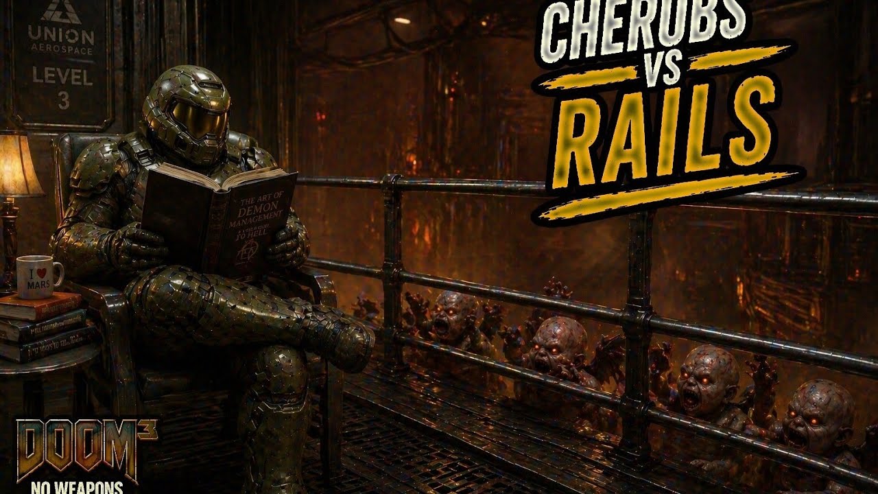 17. CHERUBS VS RAILS # Doom 3 No Weapons Nightmare Mode - YouTube