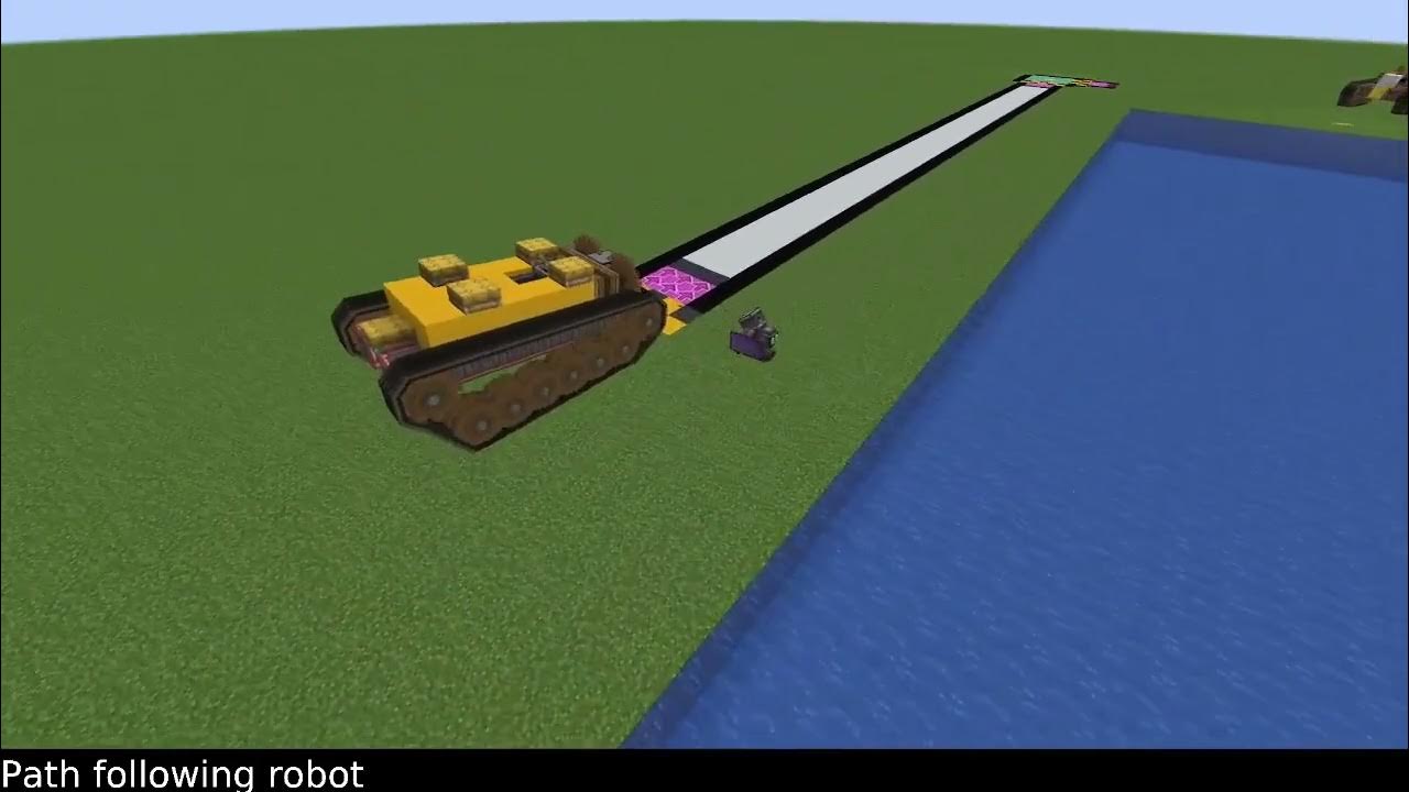 Minecraft Path following robot - YouTube