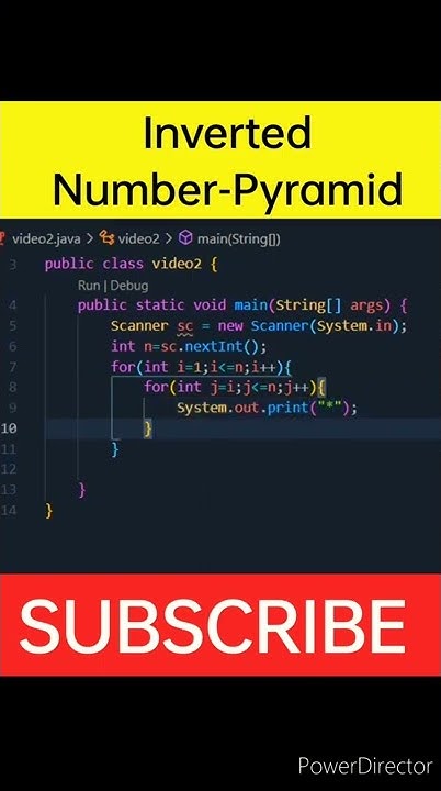 Inverted Number Pyramid in Java | pattern question on Java 👨‍💻 | #shorts #ytshorts #coding - YouTube