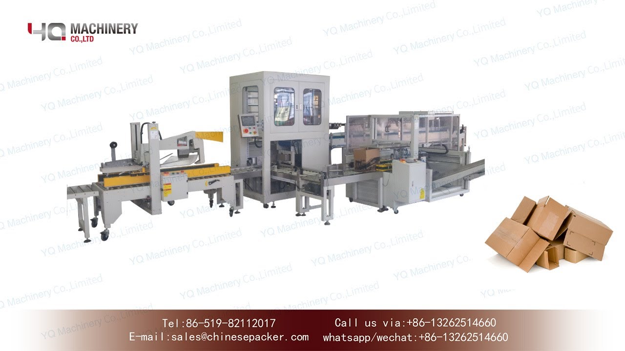 carton sealer packaging line|automatic case erector unpacker box ...