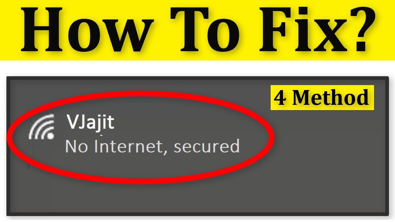 Fix No Internet Secured Error Windows 10 8 7 Fix Internet Connected