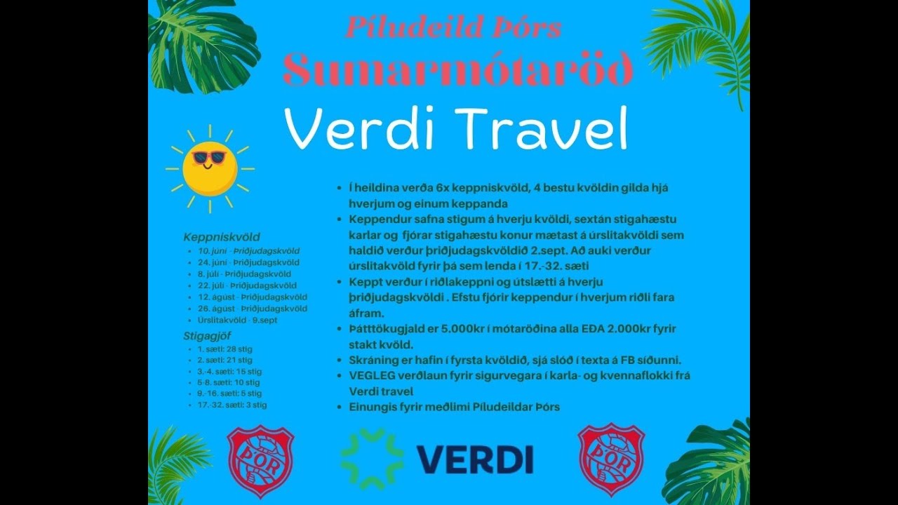 VERDI TRAVEL Sumarmótaröð - Kvöld 6 - Streymi 2 - YouTube