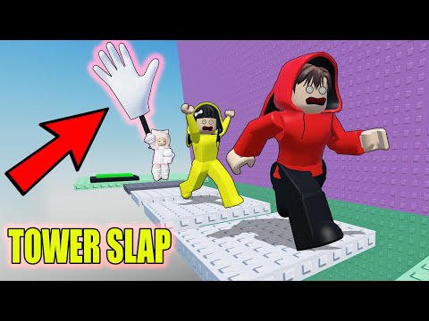 Yuta, Mio Dan Baby Celine Gagal Terus Naik Tower Slap || ROBLOX