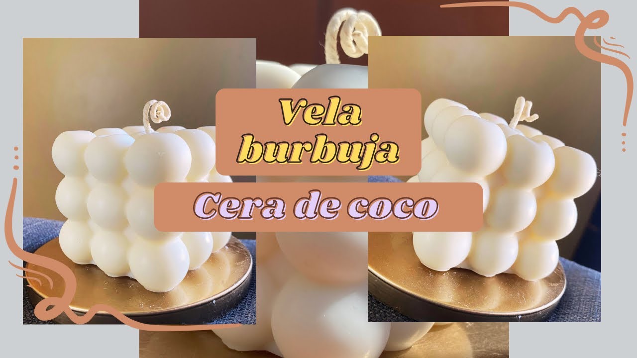 Como hacer una vela burbuja pero con cera de coco|DIY|Bubble candle| - YouTube