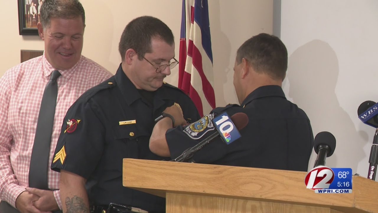 Officer honored, credited with saving woman's life - YouTube