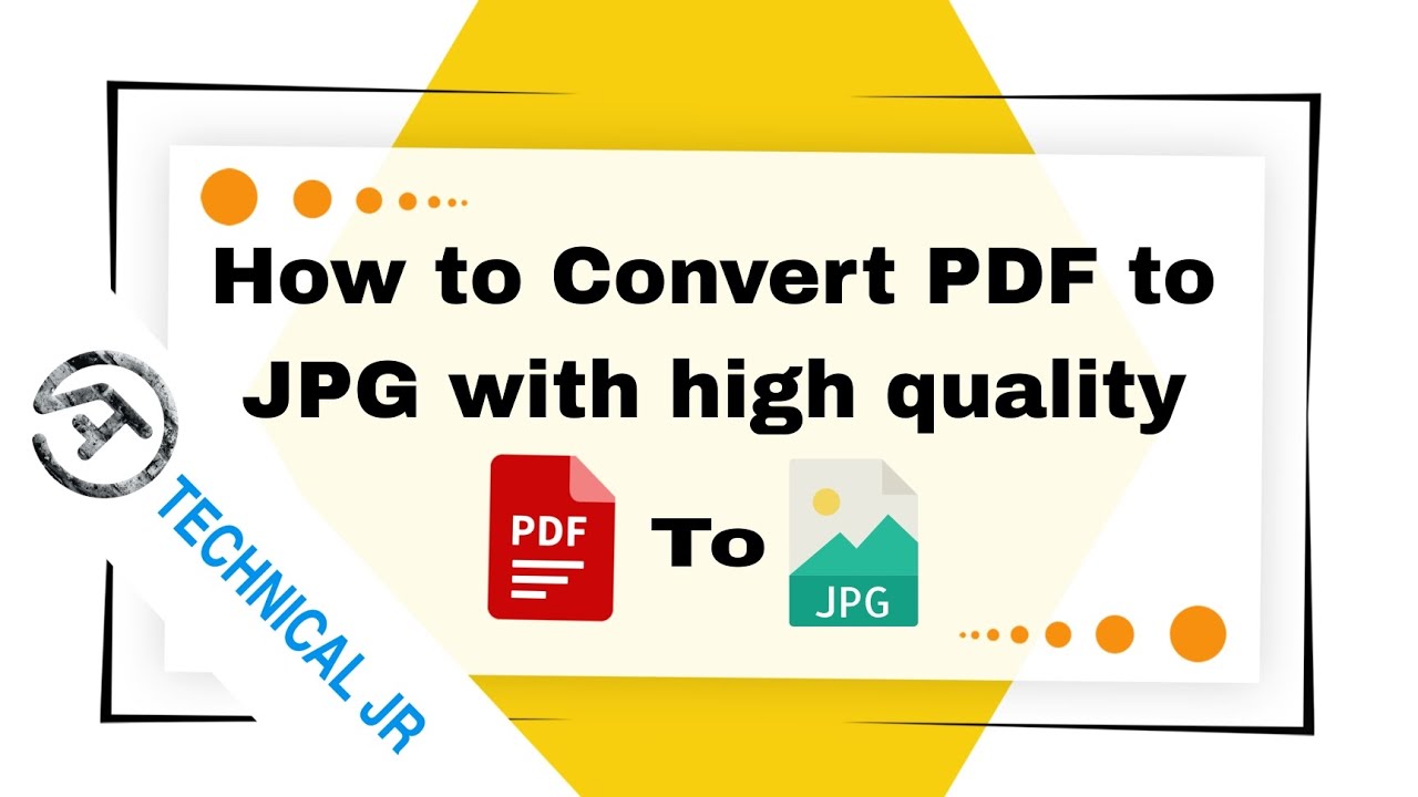 How to Convert PDF to JPG with high quality. - YouTube